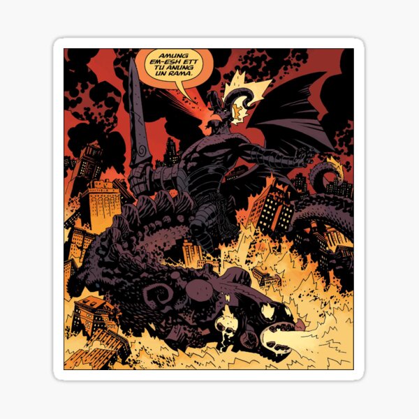 "hellboy ,hell, fire,ragnarok, caos,Ogdru Jahad, dragon,Anung Un Rama ...
