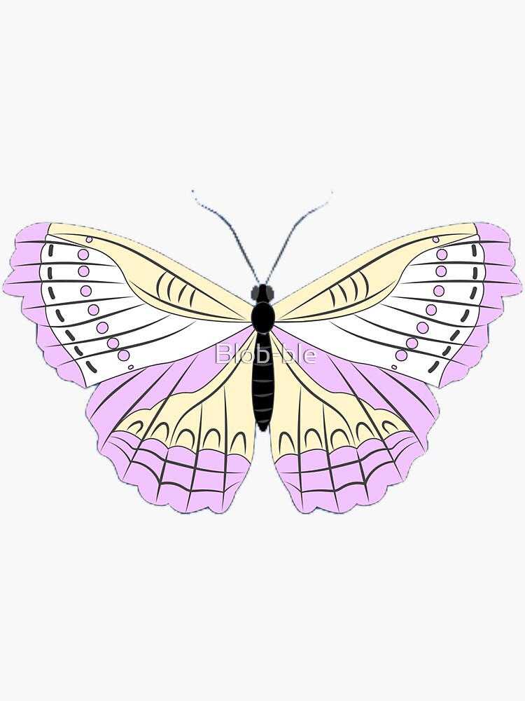"Subtle Non-Binary Butterfly" Sticker for Sale by Blob-ble | Redbubble