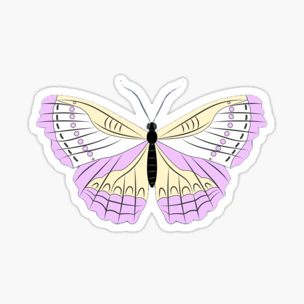 "Subtle Non-Binary Butterfly" Sticker for Sale by Blob-ble | Redbubble