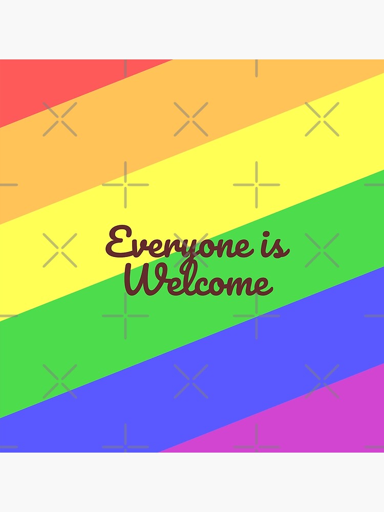 "Lgbt flag everyone is welcome" Poster for Sale by Vlaki | Redbubble