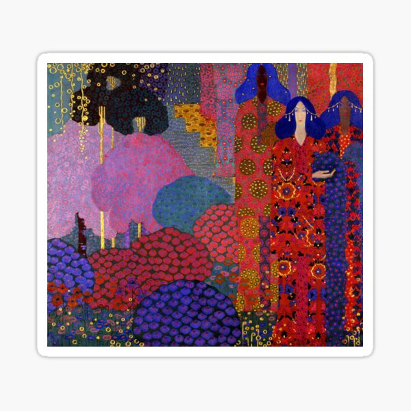 "Floral painting by Vittorio Zecchin" Sticker by GabrielMadrasse ...