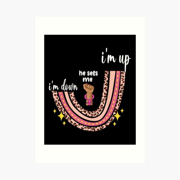 "im up he sees me im down funny meme" Art Print for Sale by KimSansey ...