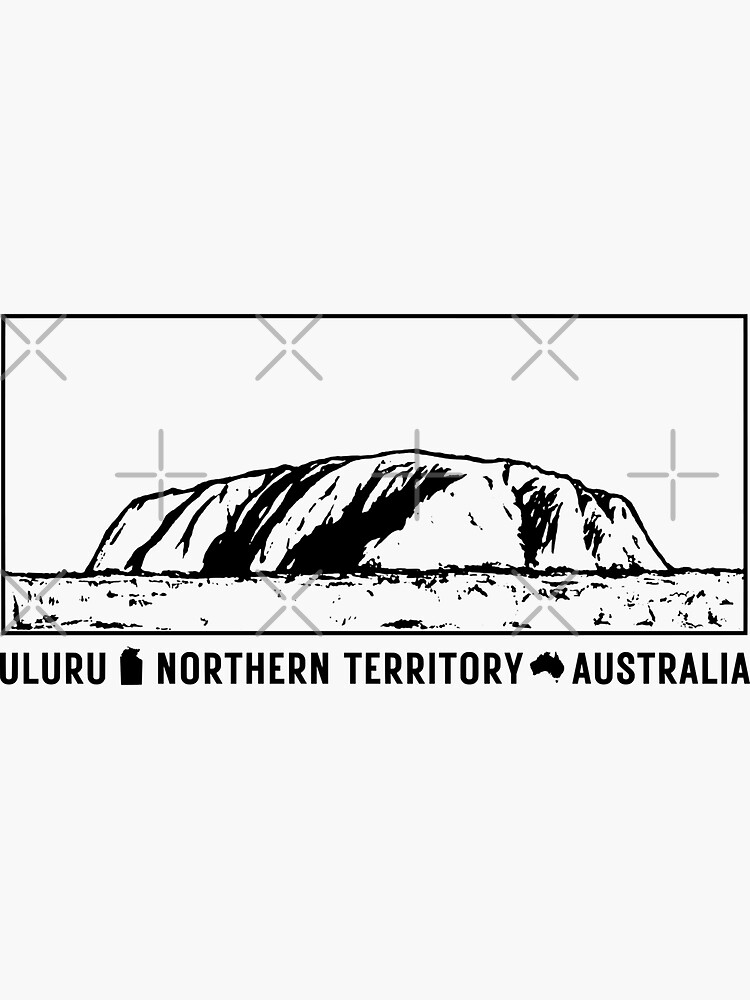 "Uluru Illustration" Sticker for Sale by CreatorJ | Redbubble