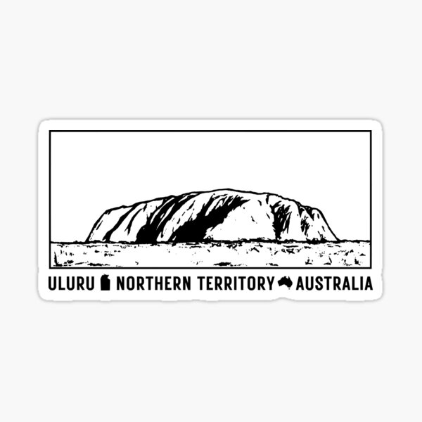 "Uluru Illustration" Sticker for Sale by CreatorJ | Redbubble