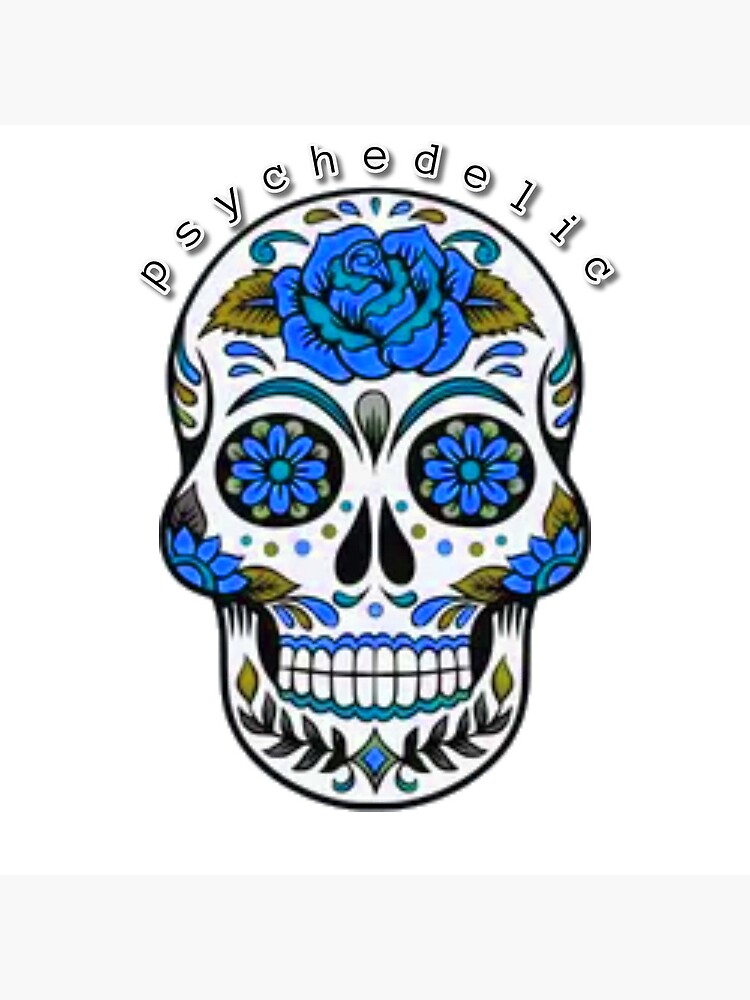 "psychedelic aesthetic skull with flowers" Poster for Sale by nomaes ...