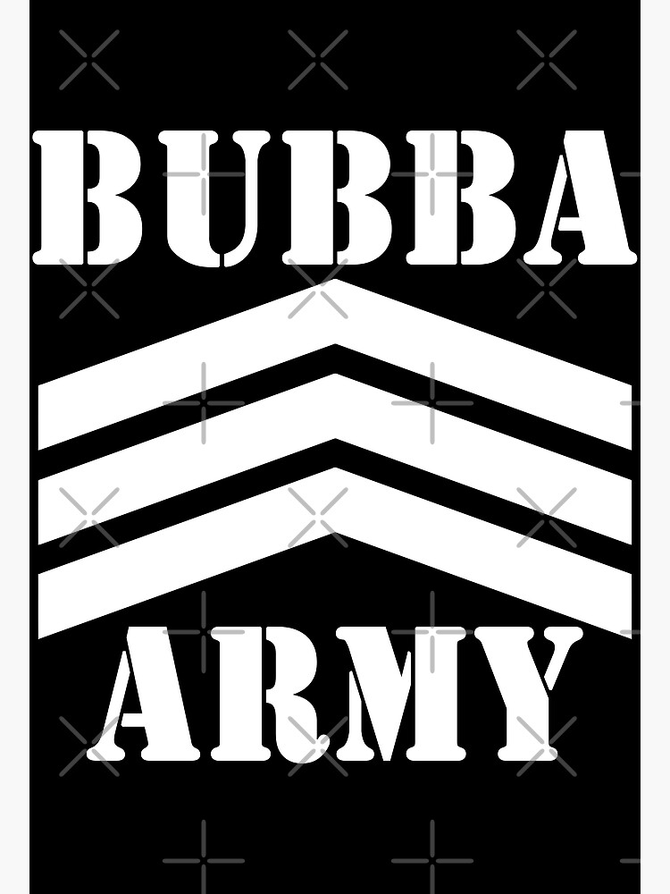"Bubba Army Merch Bubba Army Logo" Metal Print for Sale by SamibShop ...
