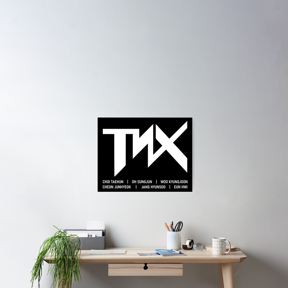 "TNX Logo & Members in White (For dark-colored items)" Poster for Sale ...