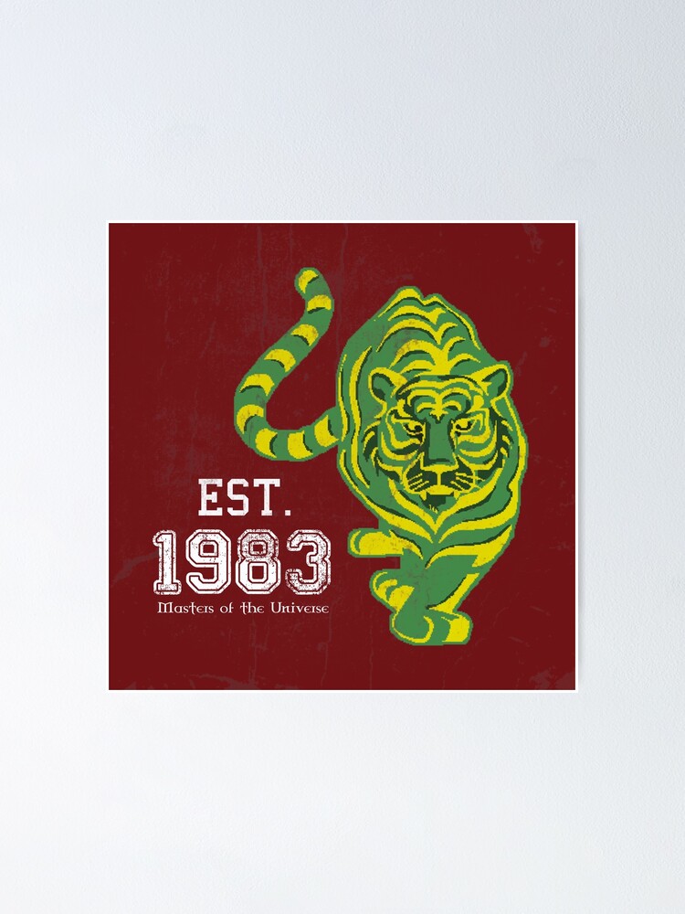 Póster «MOTU Batalla Cat He-man Cringer 1983 Tiger Green Yellow Stripes ...