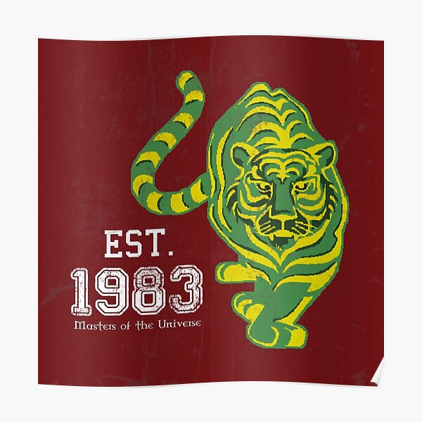 Póster «MOTU Batalla Cat He-man Cringer 1983 Tiger Green Yellow Stripes ...