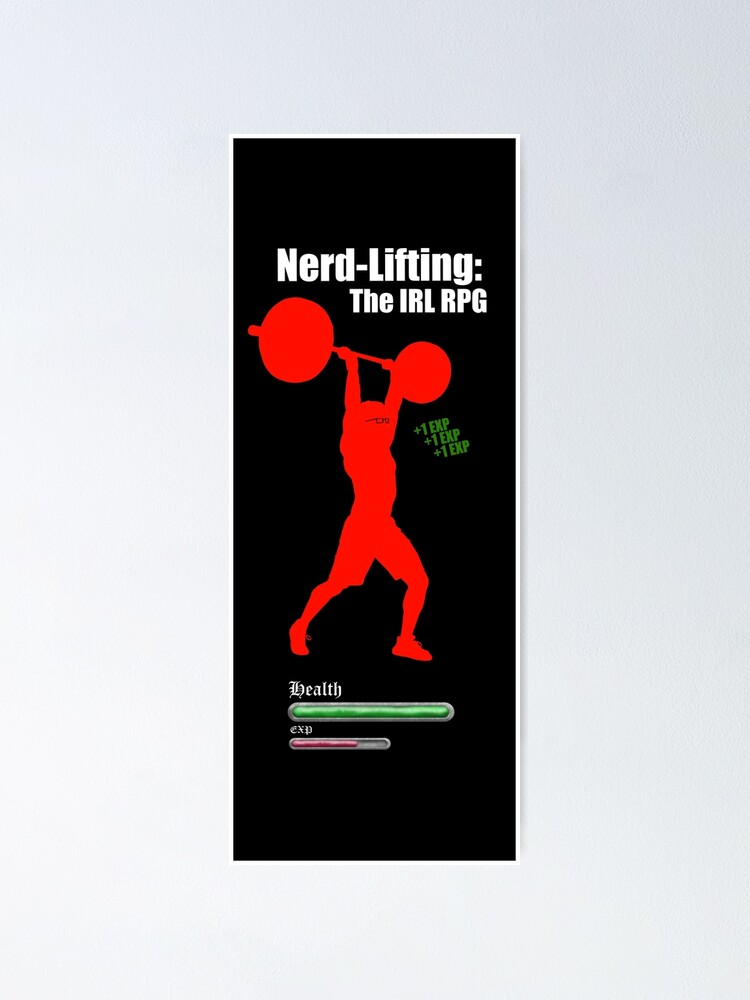 "Nerd-lifting" Poster for Sale by elbt | Redbubble