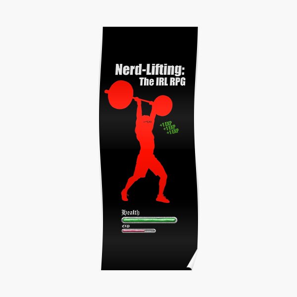 "Nerd-lifting" Poster for Sale by elbt | Redbubble