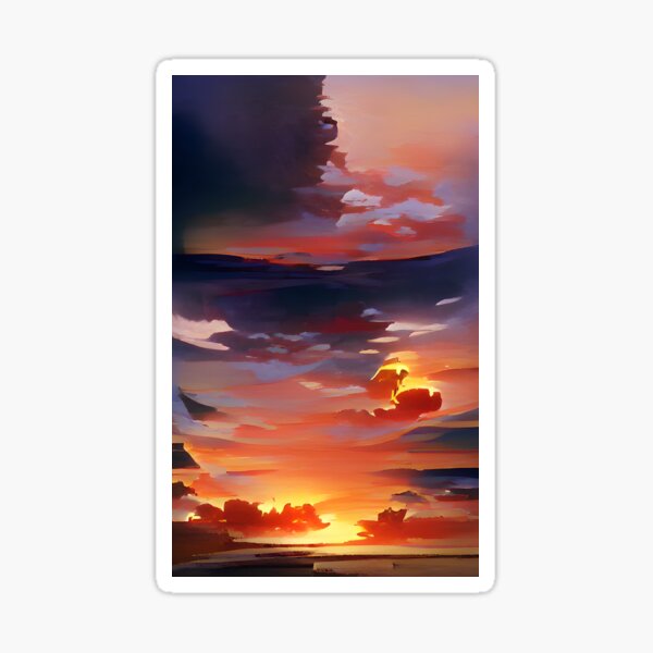 "Aesthetic Sunset Clouds" Sticker for Sale by rosieopolis | Redbubble
