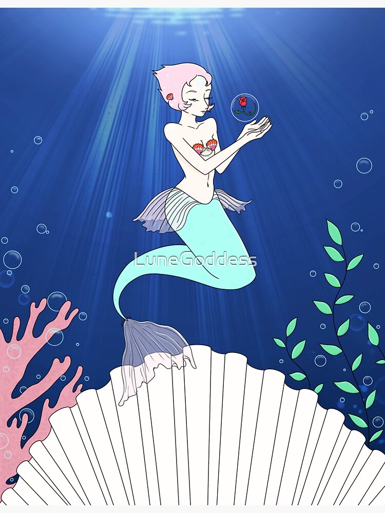 "Mermaid Pearl" Sticker for Sale by LuneGoddess | Redbubble