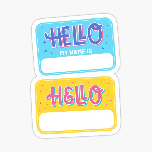 " graffiti hello my name, stickers" Sticker for Sale by Hamdanisalim ...