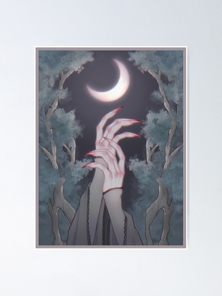 "Moon Prayer [Original Art]" Poster for Sale by Thirea | Redbubble