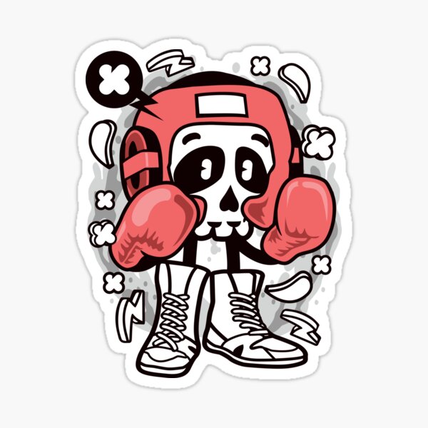 "Boxer Skull" Sticker for Sale by psefitt | Redbubble