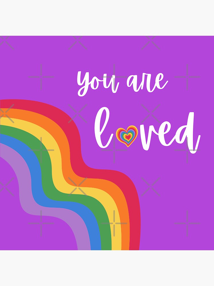 "Pride, you're loved!" Sticker by GoldForce | Redbubble