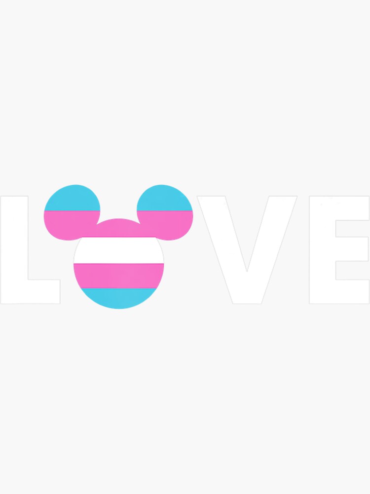 "Mouse & Friends Transgender Flag Pride Love" Sticker for Sale by ...