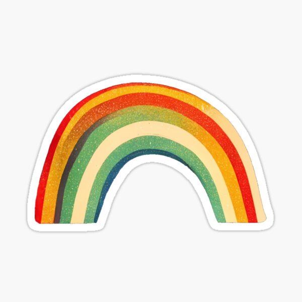 "Retro Rainbow" Sticker for Sale by ElectricDream | Redbubble