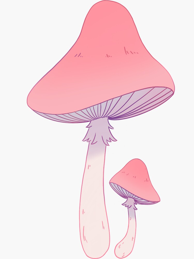 "Pink Mush" Sticker for Sale by KibbyDraws | Redbubble