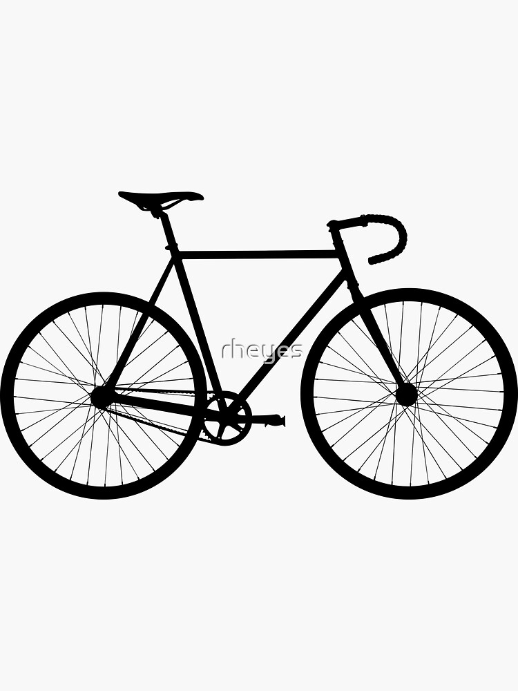 "Fixie bicycle " Sticker for Sale by rheyes | Redbubble