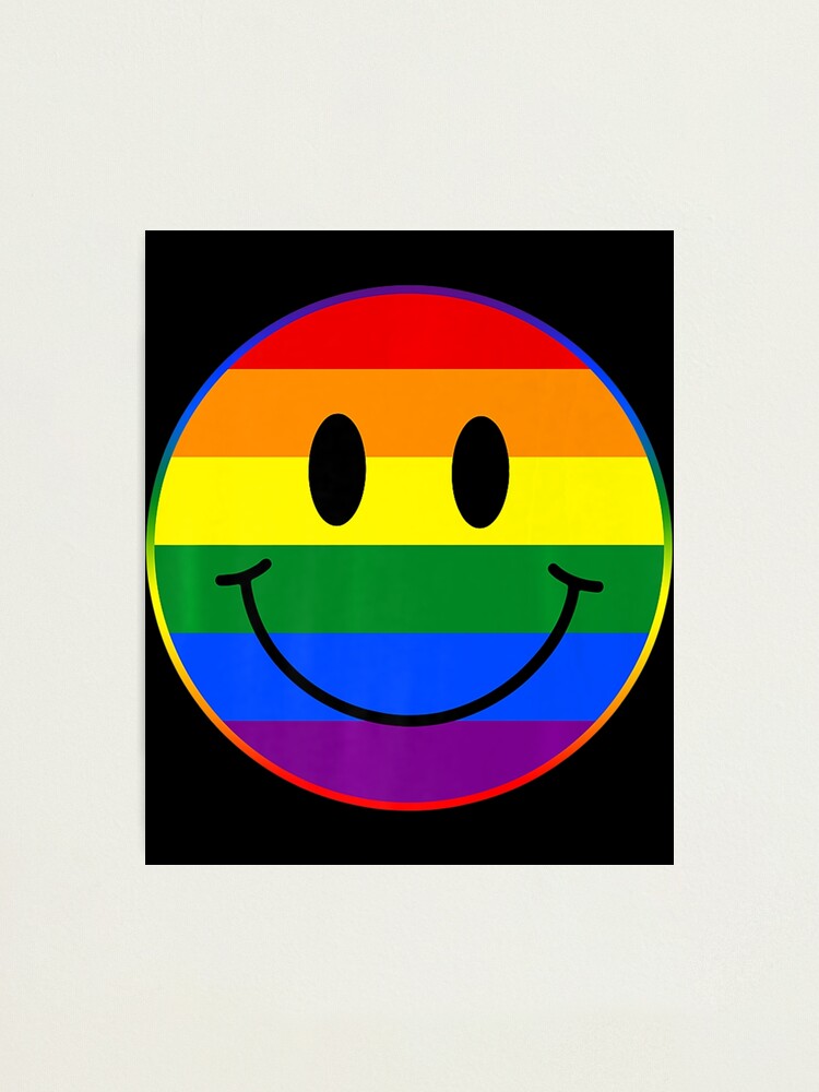 "Smile Face Rainbow Smiley Face LGBT Flag Gay Pride Month ...