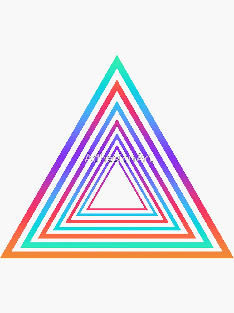 "Colourful Triangle" Sticker for Sale by AdhesionArt | Redbubble