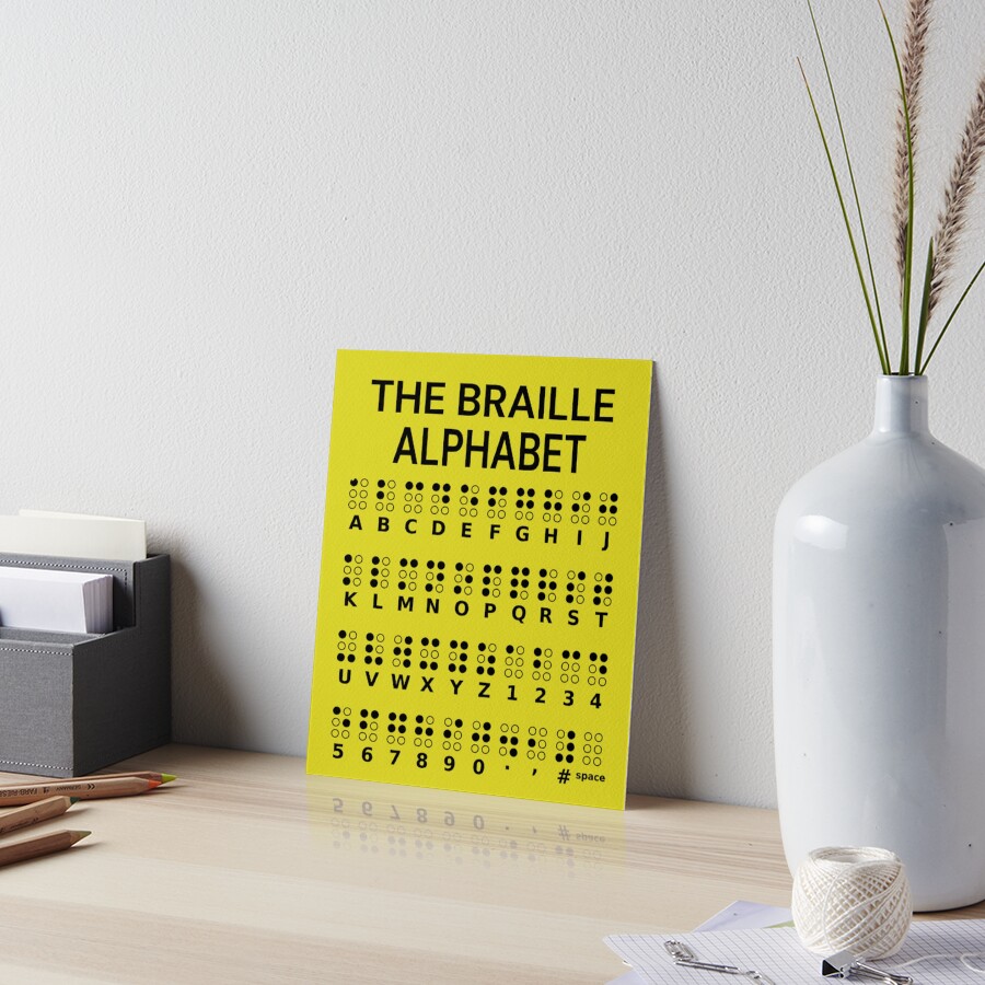 "Braille Alphabet Poster For Teachers And Kids" Poster for Sale by ...