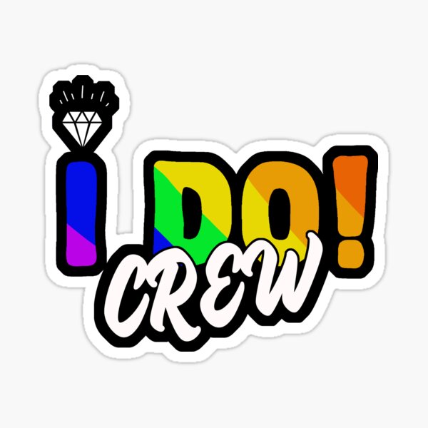 "lgbtq wedding rainbow i do crew" Sticker for Sale by Tropoid | Redbubble