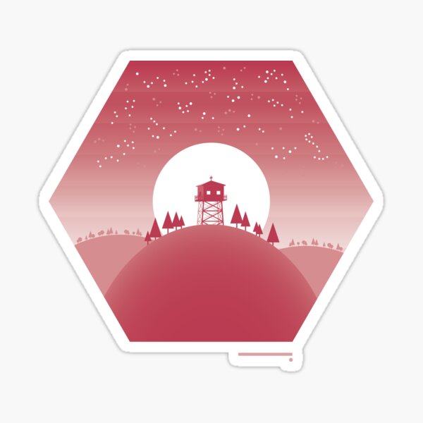 "Firewatch Illustration" Sticker by vaymarzi | Redbubble