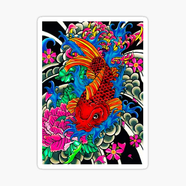 "koi fish " Sticker for Sale by Thoricartist | Redbubble