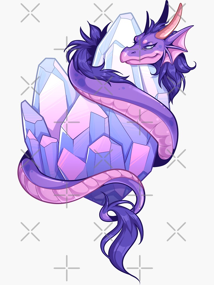 "Crystal Wyrm" Sticker for Sale by feralfane | Redbubble