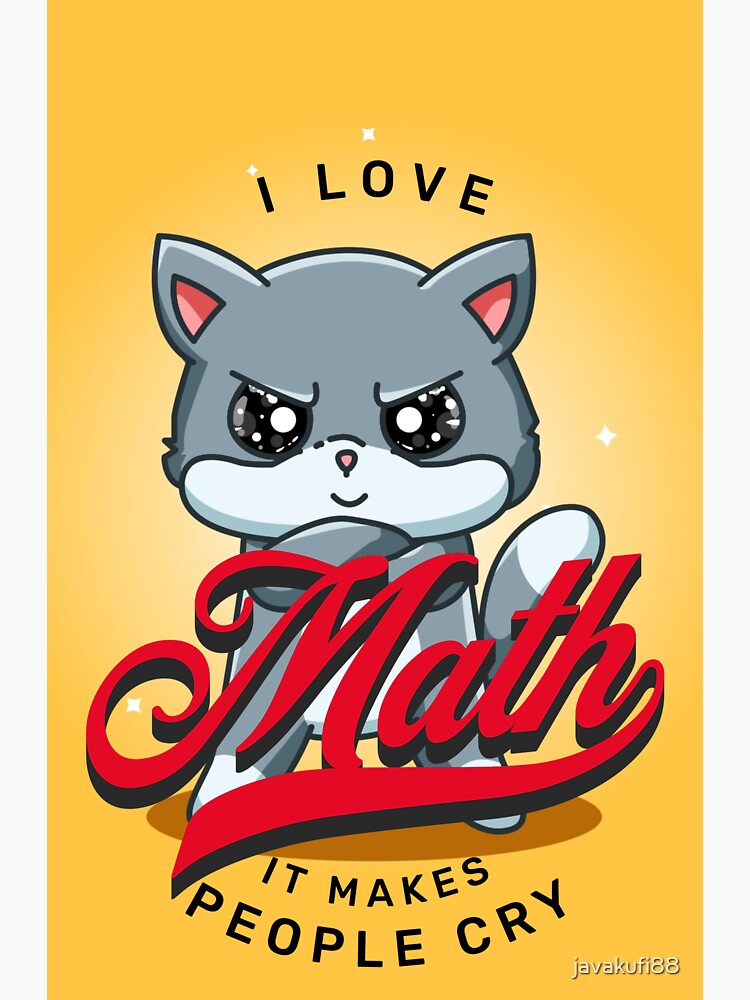 "Cooler math games. I love math and it makes people cry" Sticker by ...