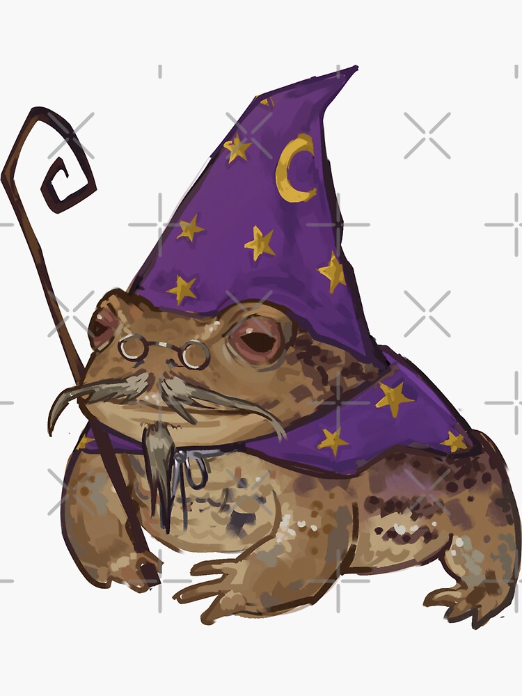 "The Wizard Frog " Sticker by roroosio | Redbubble