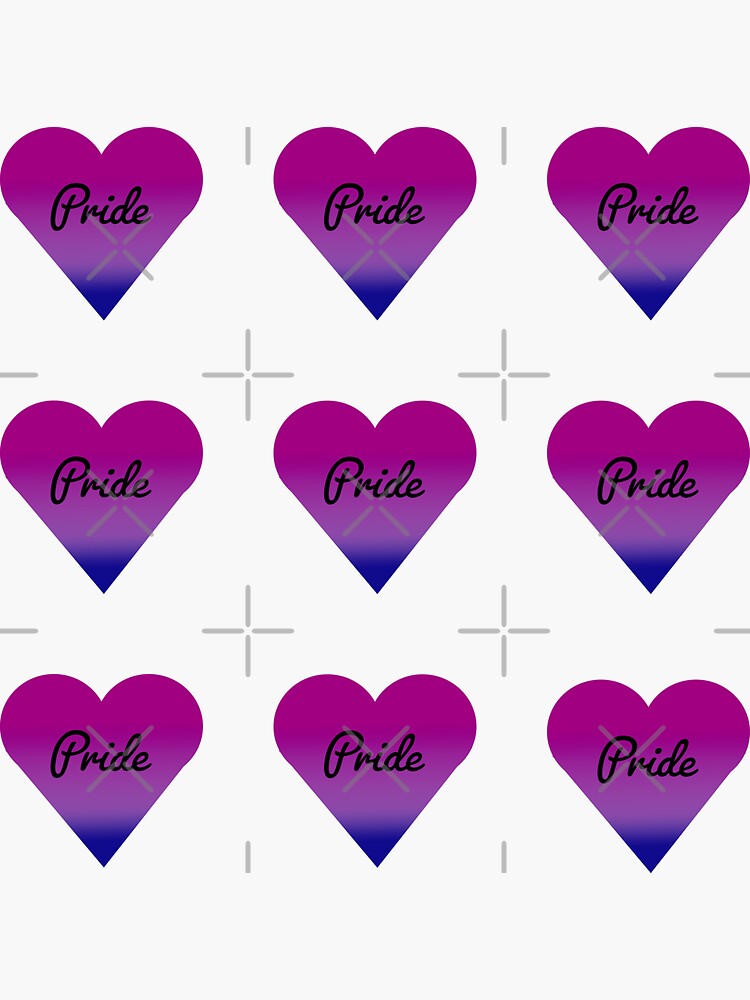 "Bi Pride Sticker Pack" Sticker for Sale by KMGraphics99 | Redbubble