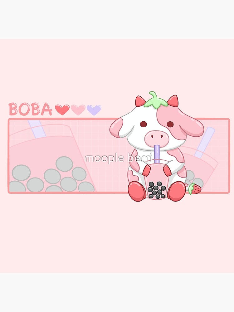 "Boba Cow" Poster for Sale by MariaNicxle | Redbubble