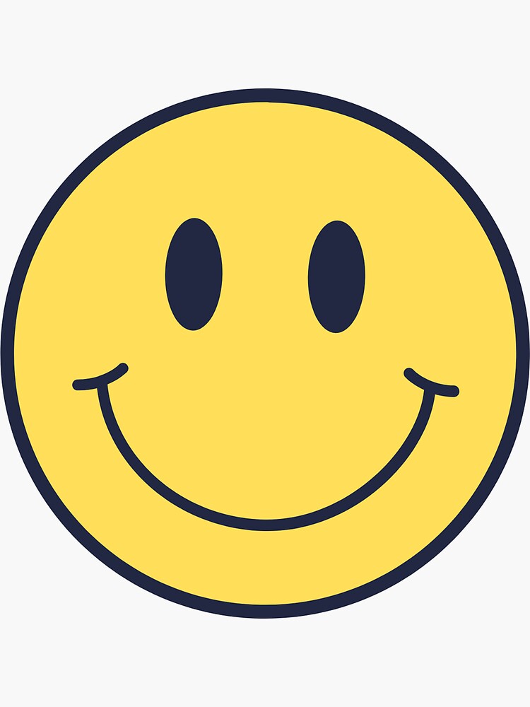 "Classic Smiley Face Yellow" Sticker for Sale by nicole-canzo | Redbubble