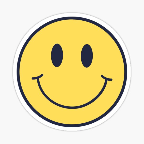 "Classic Smiley Face Yellow" Sticker for Sale by nicole-canzo | Redbubble