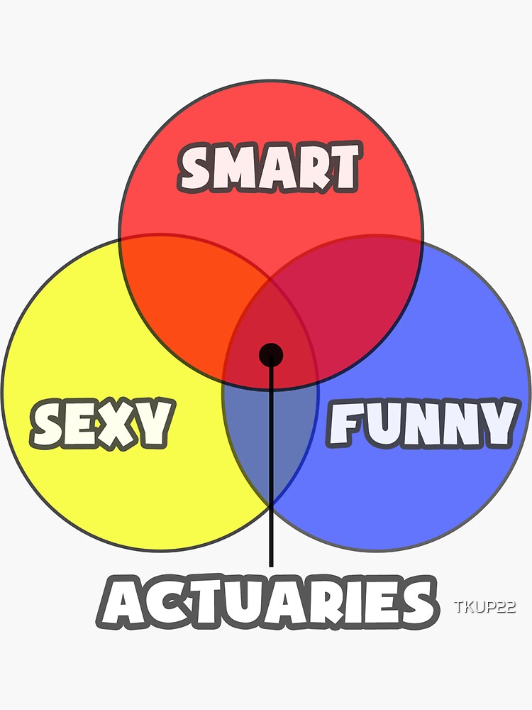"Venn Diagram ... Actuary Humor" Sticker for Sale by TKUP22 | Redbubble