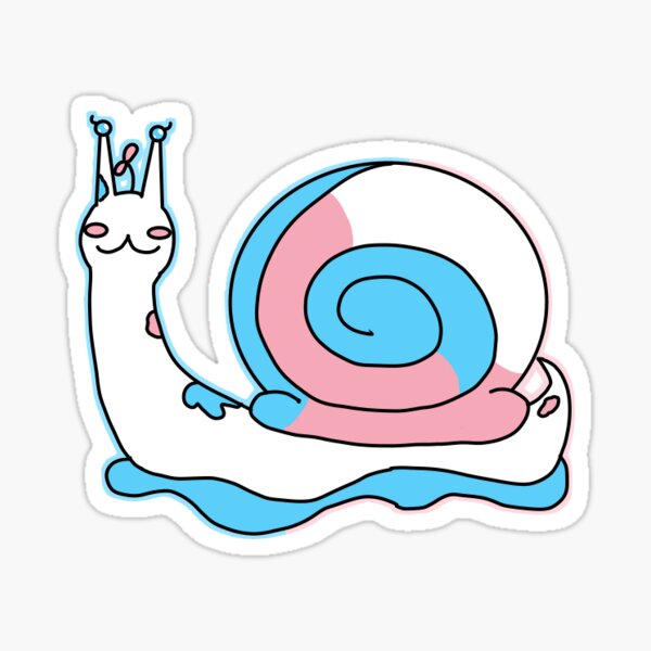 "Pride Snail Trans" Sticker for Sale by TrashMammals | Redbubble