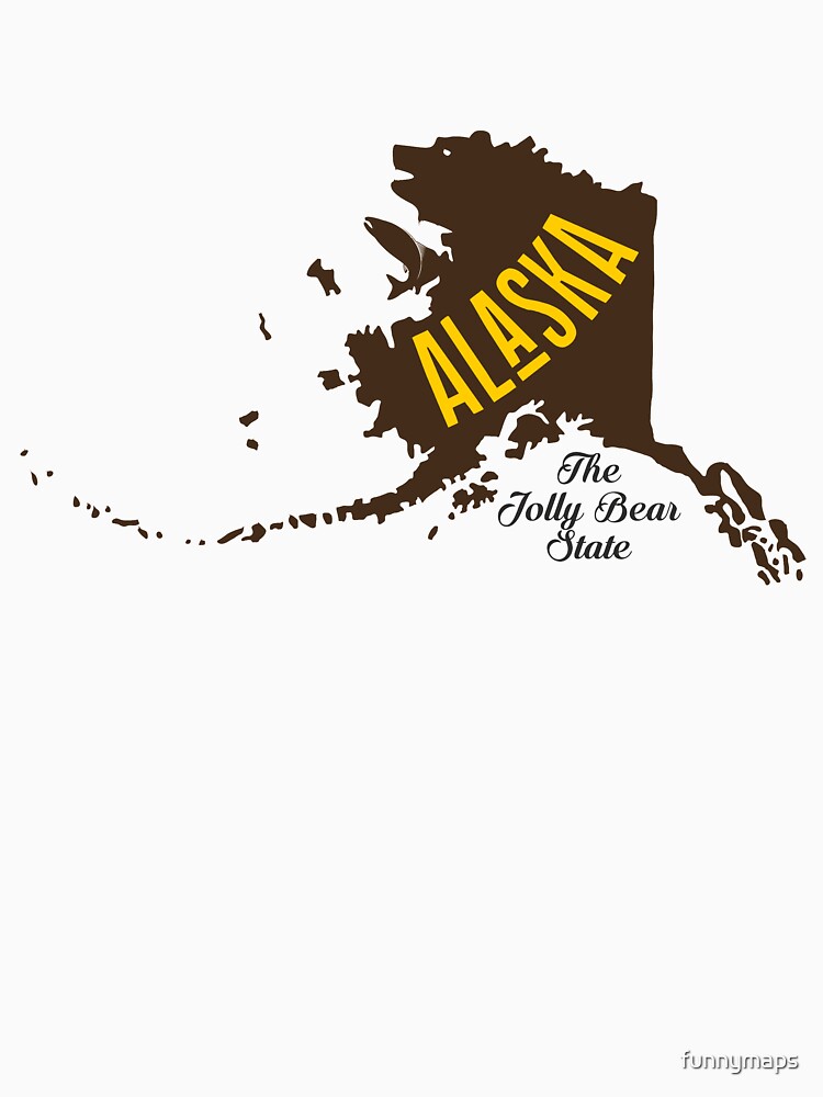 "A funny map of Alaska" T-shirt for Sale by funnymaps | Redbubble ...