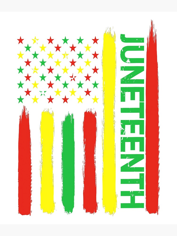 Lámina fotográfica «Juneteenth en la bandera para el Día de la Historia ...