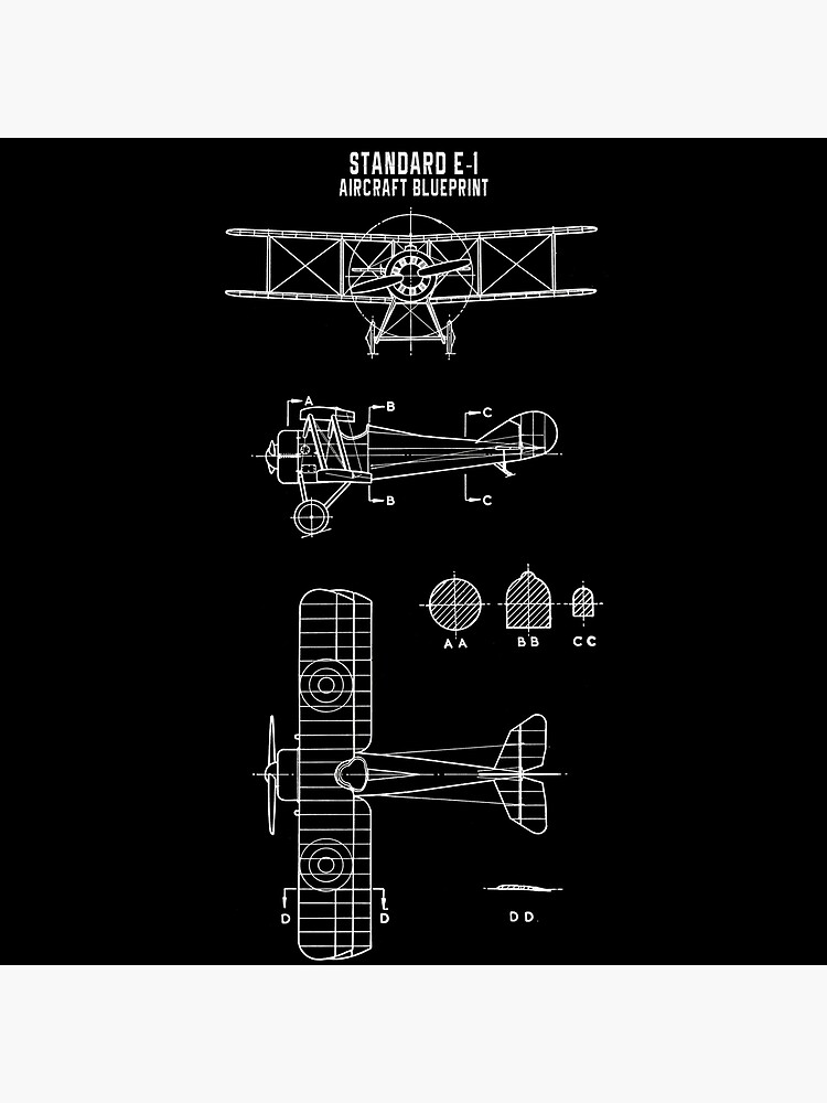 "Standard E-1 Aircraft Blueprint" Poster by PodiShawna | Redbubble