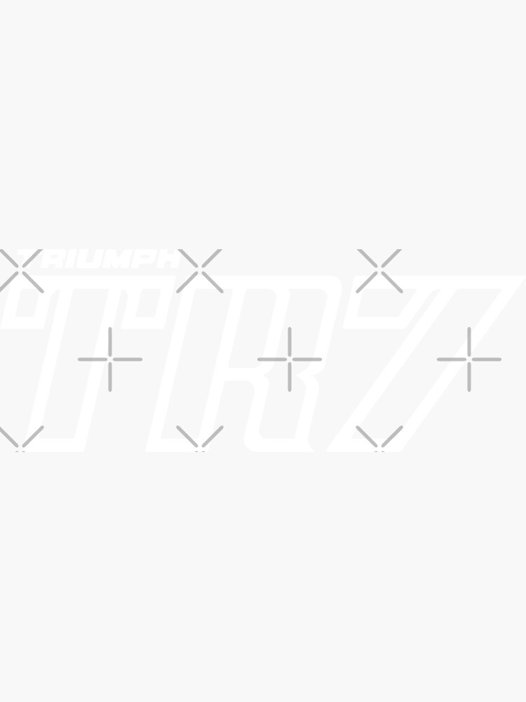 "TRIUMPH TR7 - White Logo" Sticker for Sale by CellularSong | Redbubble