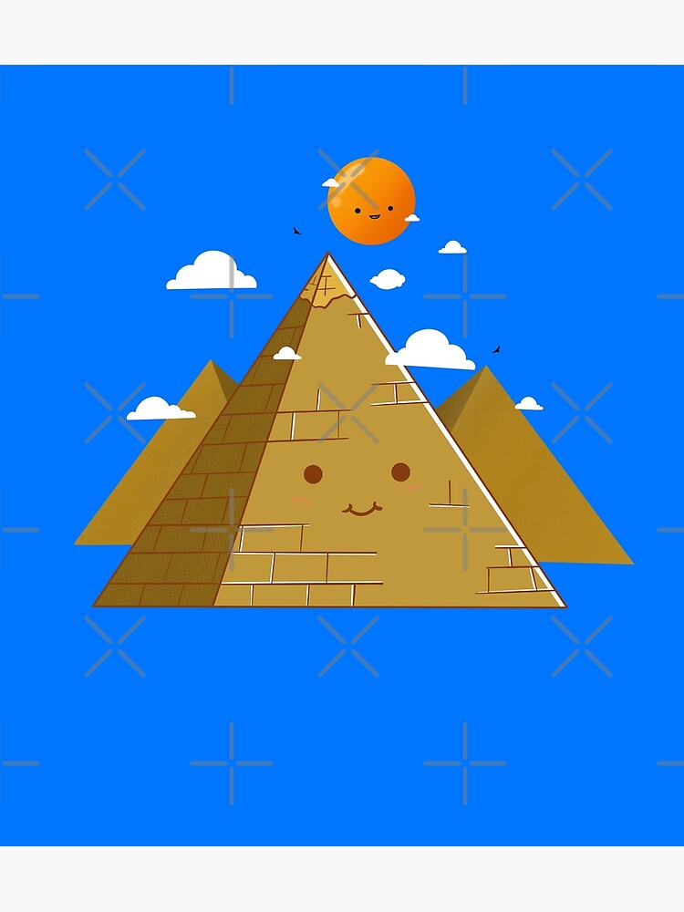 "Cute Pyramid Giza" Poster for Sale by Artthree | Redbubble
