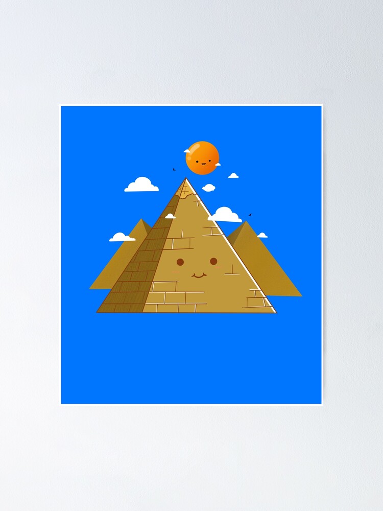 "Cute Pyramid Giza" Poster for Sale by Artthree | Redbubble