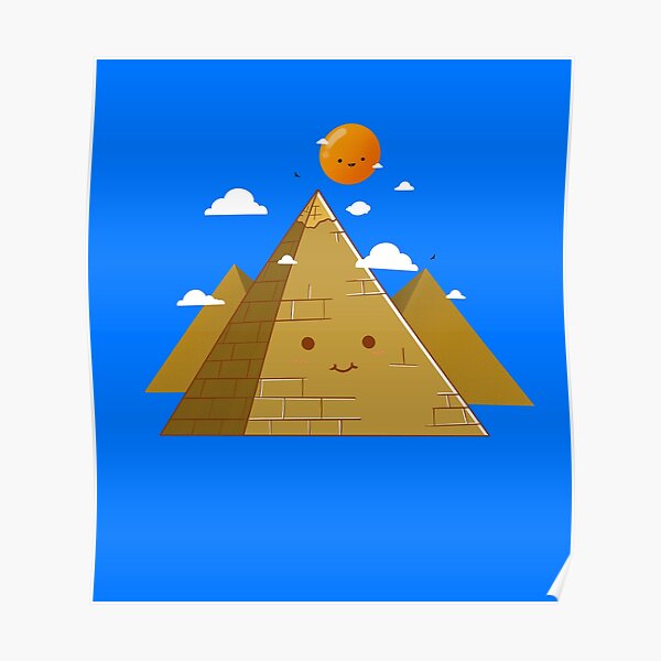 "Cute Pyramid Giza" Poster for Sale by Artthree | Redbubble