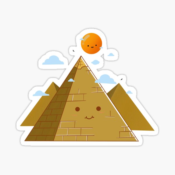 "Cute Pyramid Giza" Sticker for Sale by Artthree | Redbubble