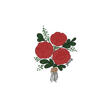 "15 dozen roses" Sticker for Sale by annielettering | Redbubble