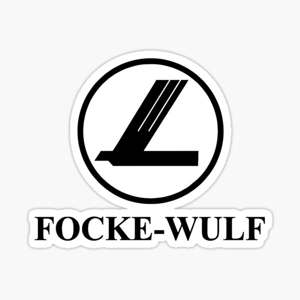 "focke wule Logo" Sticker for Sale by KathyFox1 | Redbubble